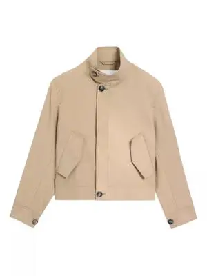 AMI Paris Wool Harrington Jacket With High Collar