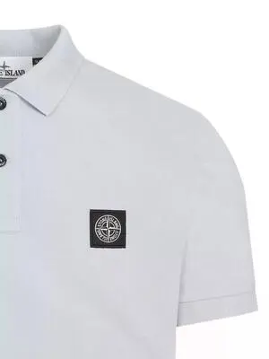 Stone Island Logo-patch Polo Shirt - Blue