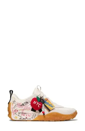 Kate Spade New York K As In Kate Nyc Graffiti Sneaker - Cream Multi