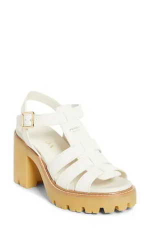 Prada Stride Platform Sandal - Avorio