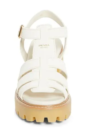 Prada Stride Platform Sandal - Avorio