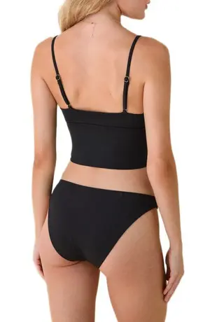 ANDIE Lanikai Crop Tankini Top - Black