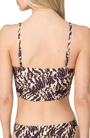 ANDIE Lanikai Crop Tankini Top - Spotted Leopard