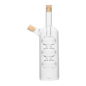 STORIED HOME Oil And Vinegar Cruet - Clear