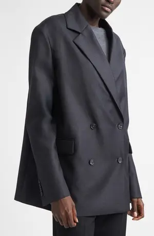 Loulou De Saison Donau Tailored Double Breasted Virgin Wool Jacket