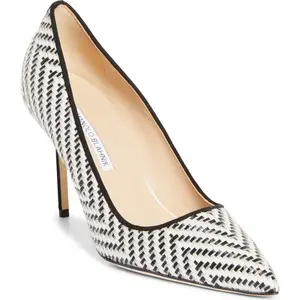 MANOLO BLAHNIK BB Pointed Toe Raffia Pump