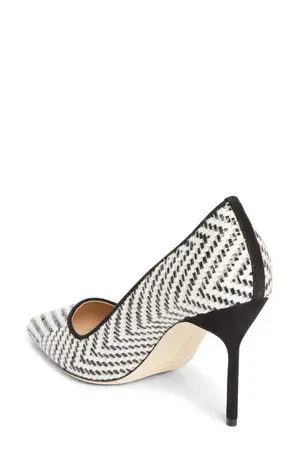 Manolo Blahnik Bb Pointed Toe Raffia Pump