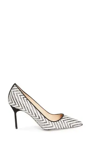 Manolo Blahnik Bb Pointed Toe Raffia Pump
