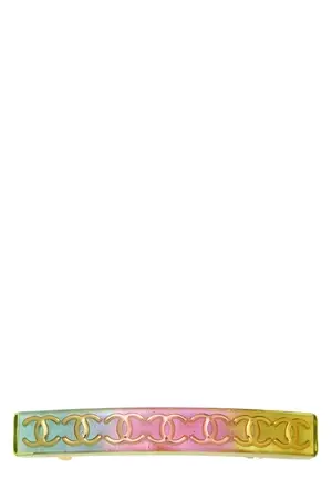 Chanel Lucite 'cc' Barrette - Multi