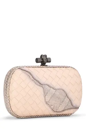 Bottega Veneta Intrecciato Python Clutch