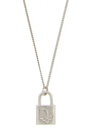 Dior Logo Padlock Necklace