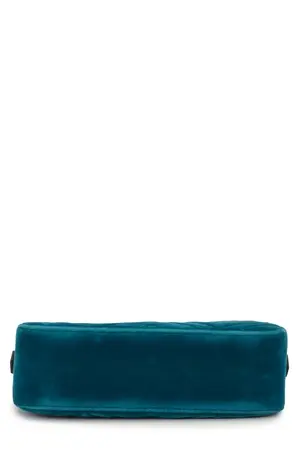 Gucci Velvet Gg Marmont Shoulder Bag - Blue
