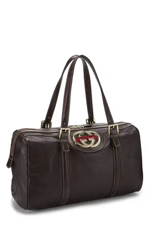 Gucci Leather Britt Boston Bag