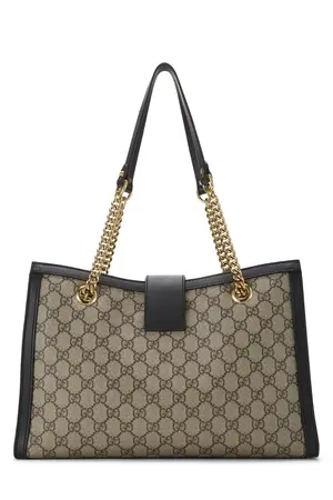 Gucci Original Gg Supreme Canvas Padlock Tote