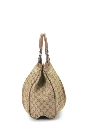 Gucci Original Gg Canvas Lurex Sukey Tote