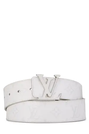 LOUIS VUITTON Taigarama Initiales Reversible Belt 85 - White