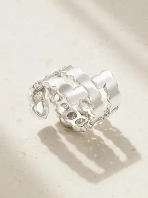 DAVID MORRIS 18-karat White Diamond Ring