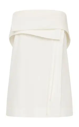ST. AGNI Strapless Wrap Top - White