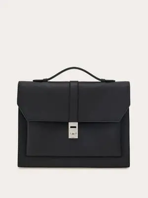 FERRAGAMO Hug Buckle Briefcase - Black
