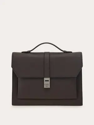 FERRAGAMO Hug Buckle Briefcase - Brown