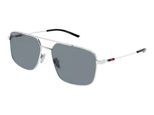 Gucci Square Sunglasses - Silver Silver Grey/grey (gg2096sa/003)