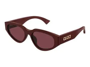 Gucci Round Frame Sunglasses - Burgundy Burgundy Red/red (gg1845sa/003)