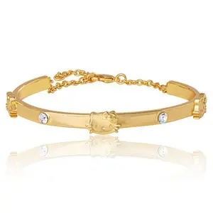 HELLO KITTY Station Bracelet - Gold Tone