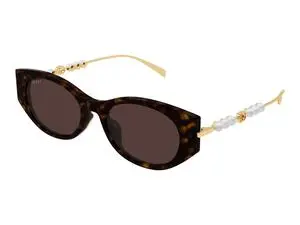 Gucci Cat Eye Sunglasses - Havana Gold Brown/brown (gg1970sa/003)