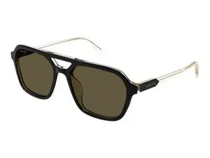 Gucci Square Full Rim Sunglasses - Black Black Brown/brown (gg1823sa/003)