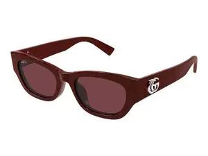 Gucci Rectangular Sunglasses - Burgundy Burgundy Red/red (gg1954sa/003)