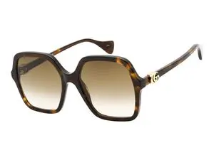 Gucci Rectangular Havana Sunglasses