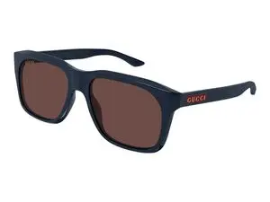 Gucci Square Frame Sunglasses - Blue Blue Brown/brown (gg2077s/004)