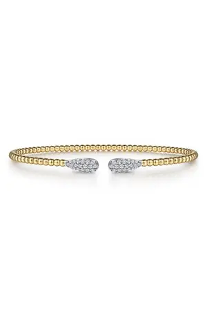 GABRIEL & CO. Bujukan Beaded Diamond Pavé Cuff Bracelet