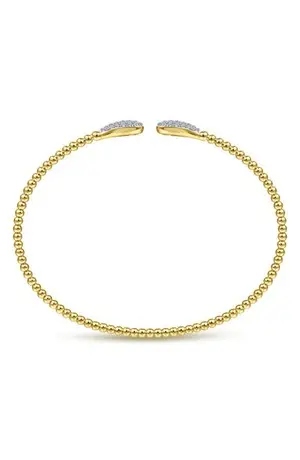 GABRIEL & CO. Bujukan Beaded Diamond Pavé Cuff Bracelet