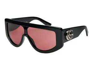 Gucci Shield Sunglasses - Black Black Red/red (gg1950s/002)