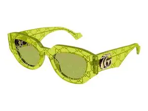 Gucci Oversized Sunglasses - Green Green Green/green (gg1421s/007)
