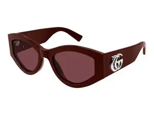 Gucci Rectangular Sunglasses - Burgundy Burgundy Red/red (gg1951s/003)