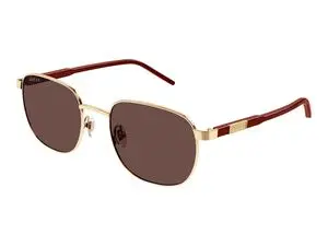 Gucci Round Sunglasses - Gold Burgundy/brown (gg1799s/004)