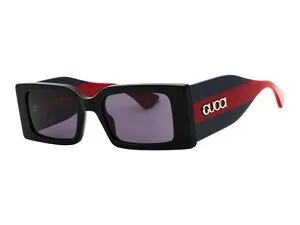 Gucci Rectangular Full Rim Sunglasses - Black/violet (gg1860s/004)
