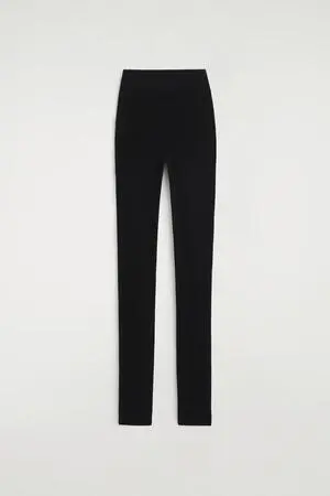 Cos Seamless Merino Wool Leggings - Black