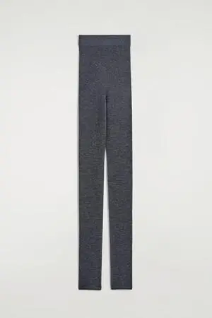 Cos Seamless Merino Wool Leggings - Gray