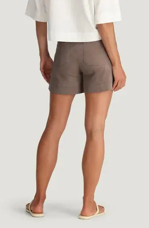 FREE FLY Stretch Cotton Twill Relaxed Short - Fossil
