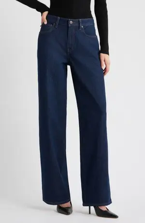OPEN EDIT Mid-rise Baggy Full-length Jeans - Drexel Wash