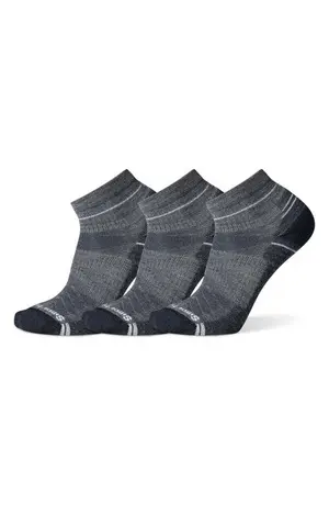 Smartwool 3-pack Hike Light Cushion Ankle Socks - Hike Medium Gray