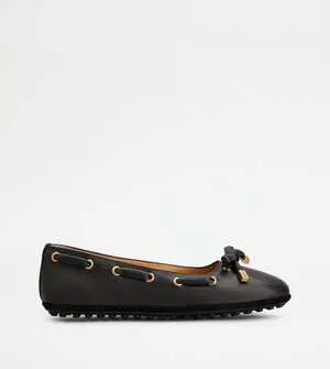 TOD'S Nappa Leather Ballerinas - Black