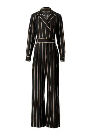 IVONNE Striped Jumpsuit With Pockets