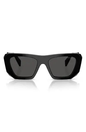 Prada 53mm Square Sunglasses - Black/dark Grey