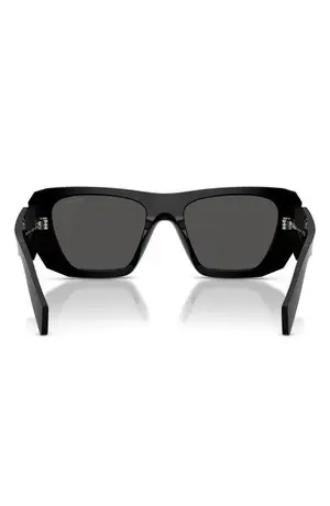 Prada 53mm Square Sunglasses - Black/dark Grey