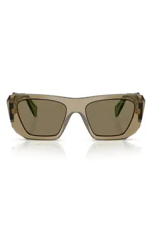 Prada 53mm Square Sunglasses - Terra/light Brown