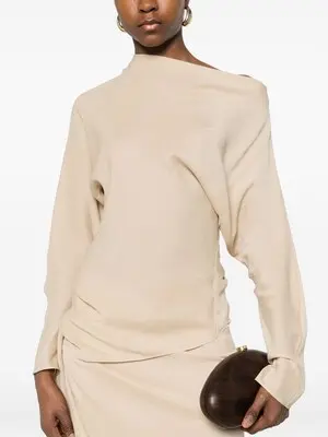 CORTANA Isolde Silk Top - Beige
